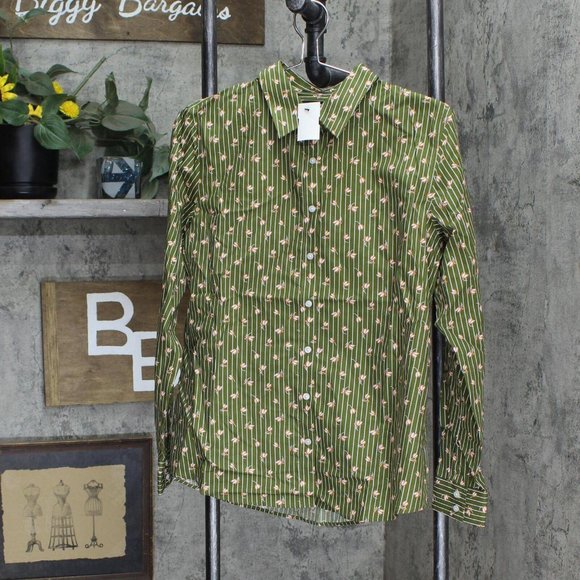 Lands' End | Dresses | Nwt Lands End Sleeve Pattern Dress Shirt 48470 2 ...
